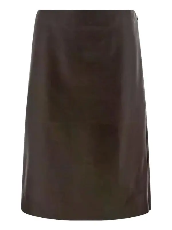 FERRAGAMO Nappa Pencil Skirt - Brown
