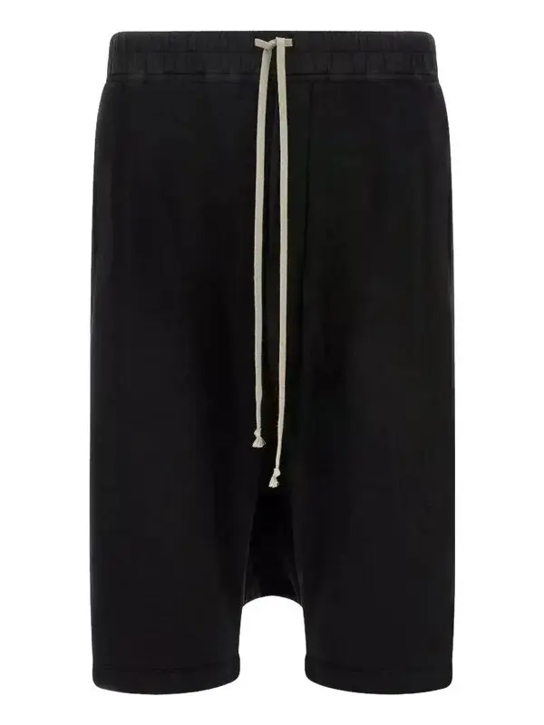 Rick Owens Drawstring Drop-crotch Shorts - Black