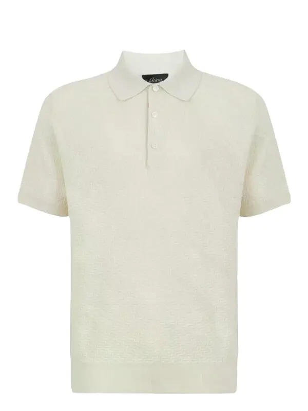 Brioni Essential Textured Polo Shirt - Neutrals