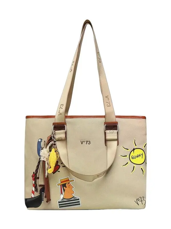 V°73 Printed Shoulder Bag - Neutrals
