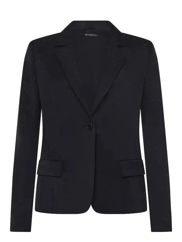 BETTY BARCLAY Embellished Single-button Blazer - Black