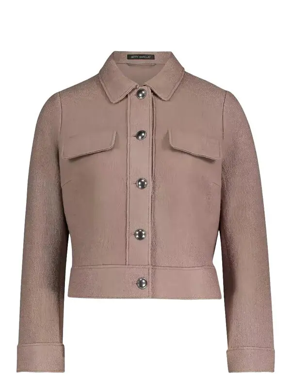 BETTY BARCLAY Buttoned Pocket Jacket - Neutrals