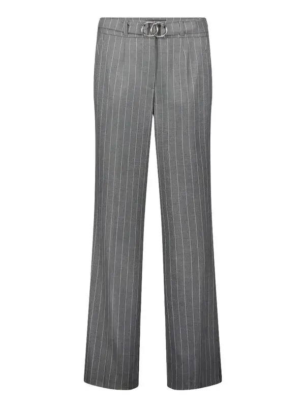 BETTY BARCLAY Pinstripe Marlene Trousers - Grey
