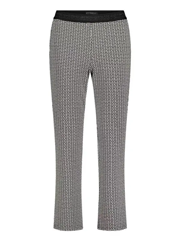 BETTY BARCLAY Geometric Print Trousers - Neutrals