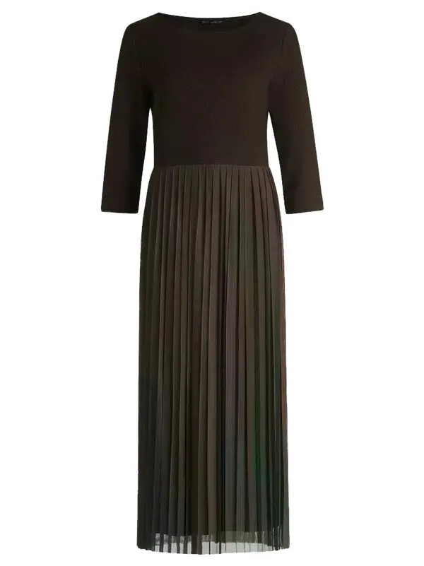 BETTY BARCLAY Pleated Midi Dress - Brown