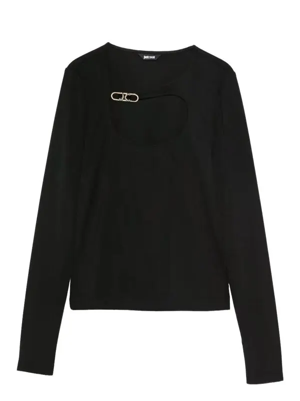 Just Cavalli Cut-out Detail Top - Black