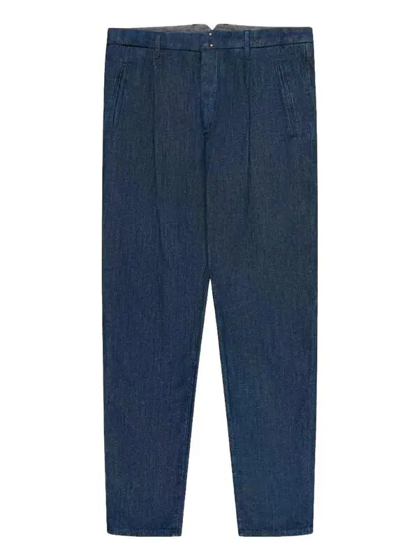 Incotex Pleated Five-pocket Jeans - Blue