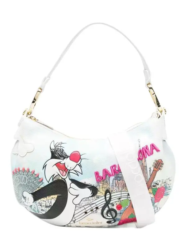 BRACCIALINI Graphic-print Shoulder Bag - White
