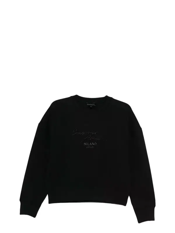 Emporio Armani Embroidered Sweatshirt - Black