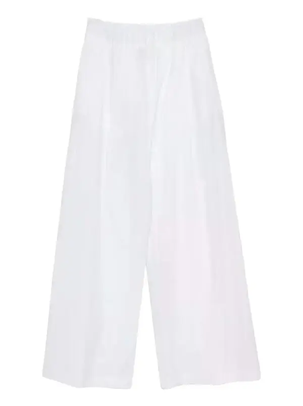 SEMICOUTURE Elasticated Palazzo Pants - White