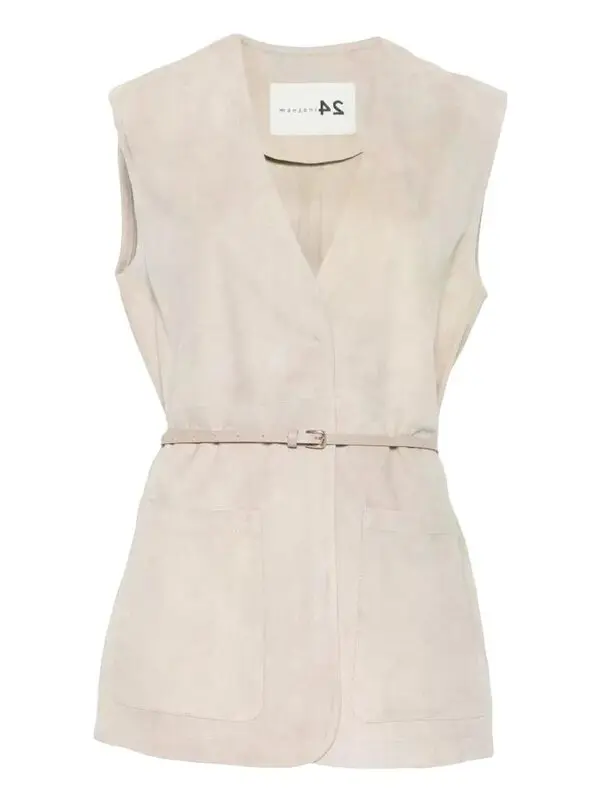 MANZONI 24 Sleeveless Waistcoat - Neutrals