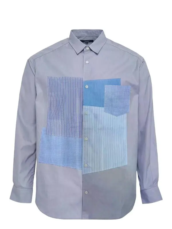 Comme Des Garçons Patchwork Shirt - Blue