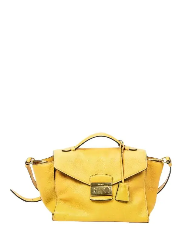 Prada Daino Satchel Bag - Yellow