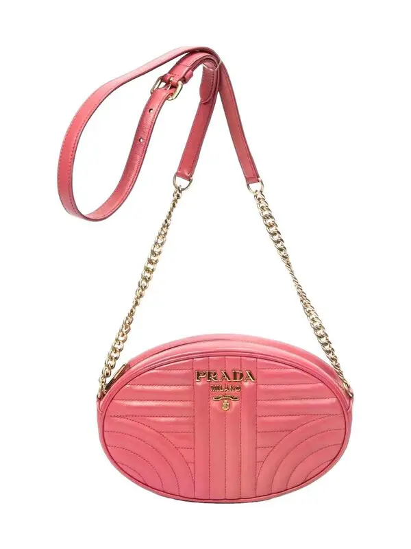 Prada Quilted Leather Crossbody Bag - Pink