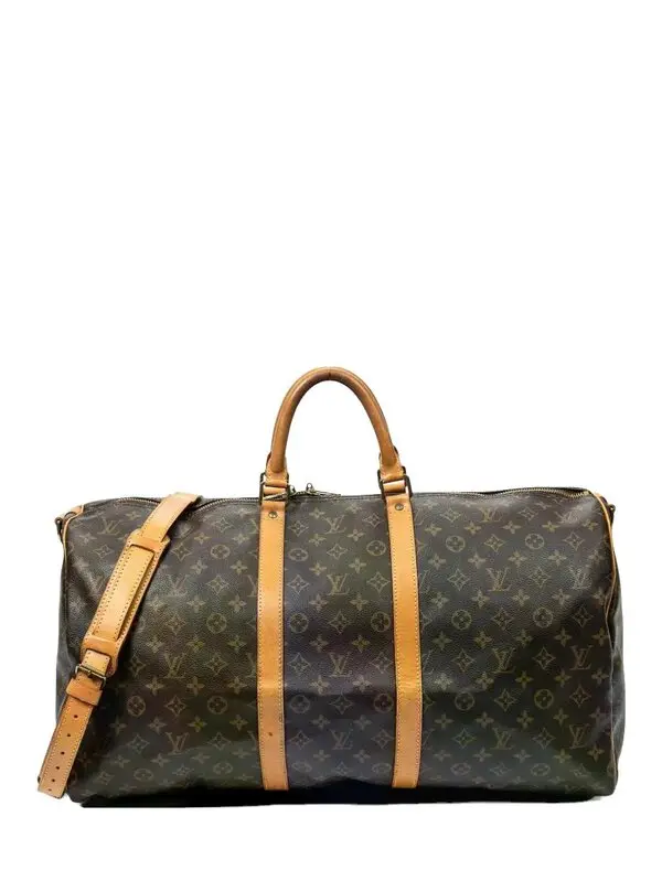 LOUIS VUITTON 1994 55 Keepall Bandouliere Travel Bag - Brown