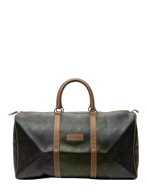 Dior Honeycomb-pattern Panelled Duffle Bag - Brown