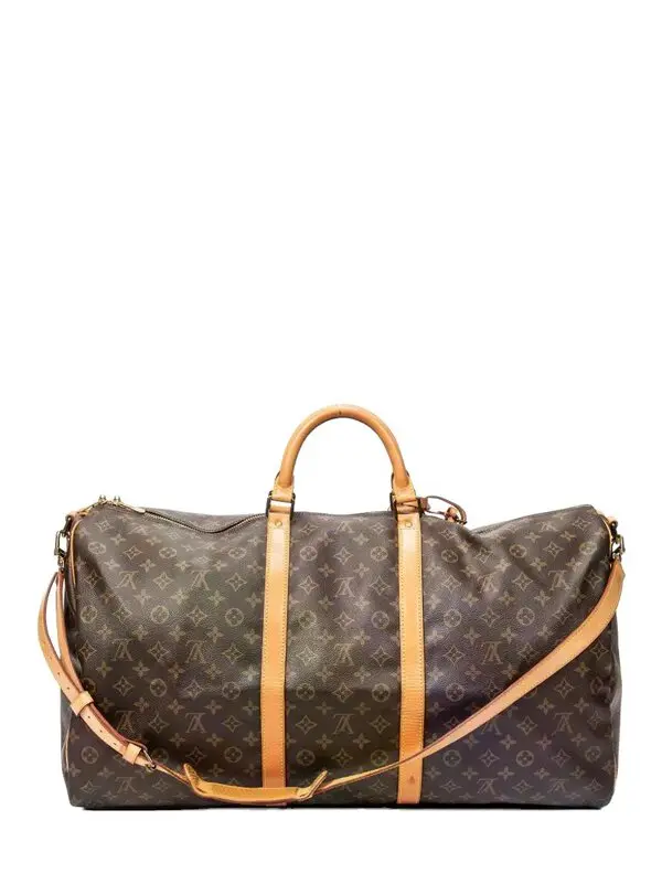 LOUIS VUITTON Keepall Bandouliere 60 Monogram Holdall - Brown