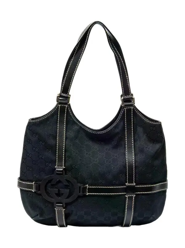 Gucci Logo-detail Hobo Tote Bag - Black