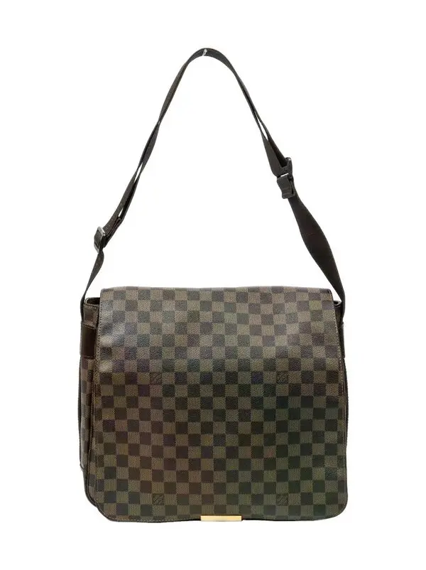 LOUIS VUITTON 2007 Bastille Chequered-pattern Flap Bag - Brown