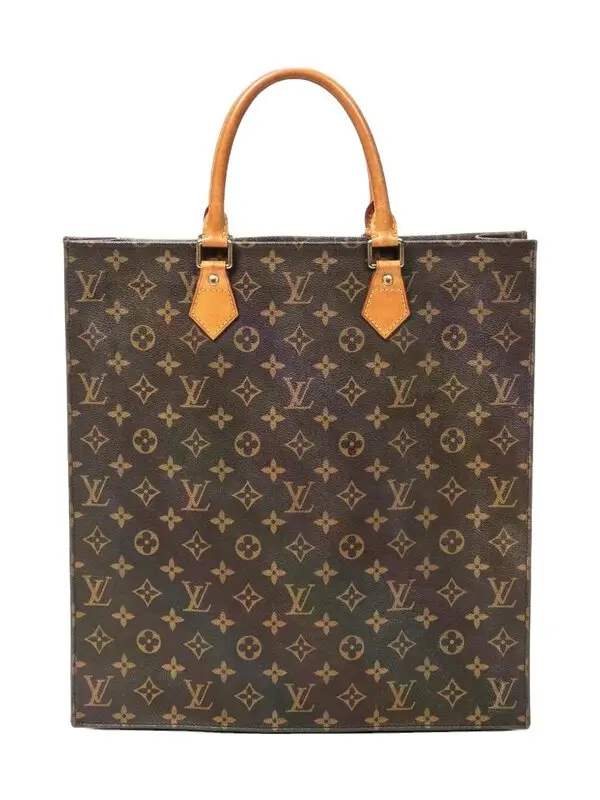 LOUIS VUITTON 2003 Sac Plat Tote Bag - Brown