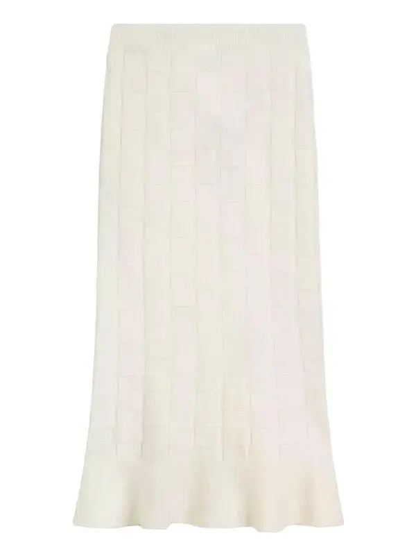 BOSS Knitted Woven Midi Skirt - Neutrals
