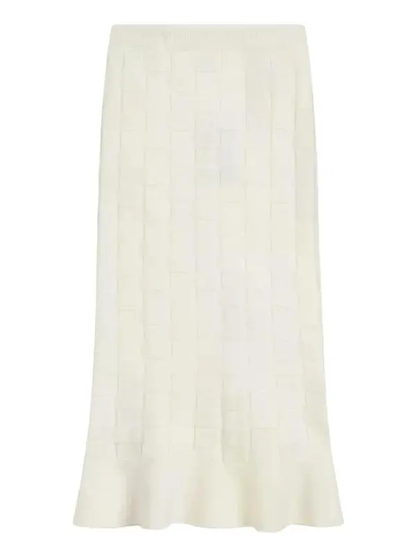 BOSS Knitted Woven Midi Skirt - Neutrals