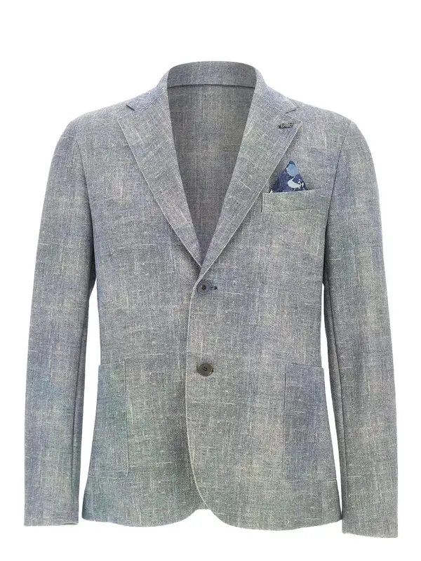 BOB Honeycomb Texture Patch Pocket Blazer - Blue