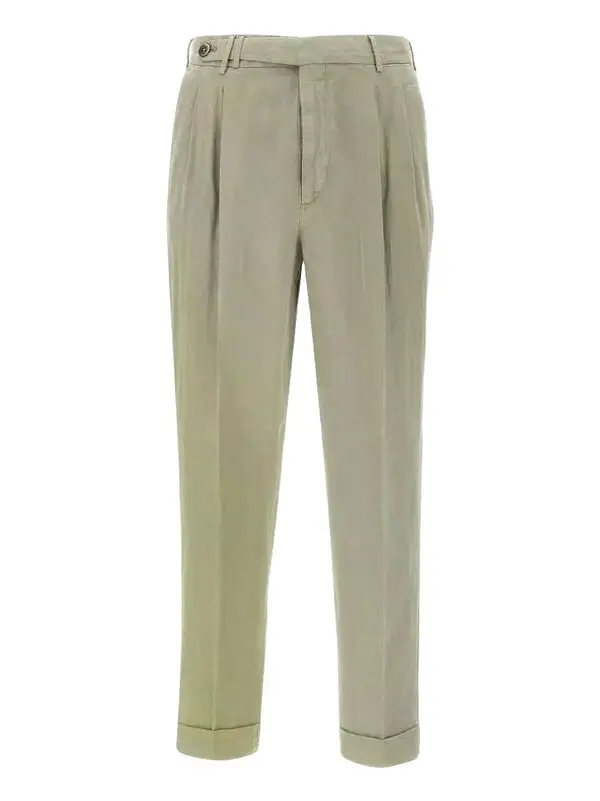 PT TORINO Buttoned Flap-pockets Trousers - Green