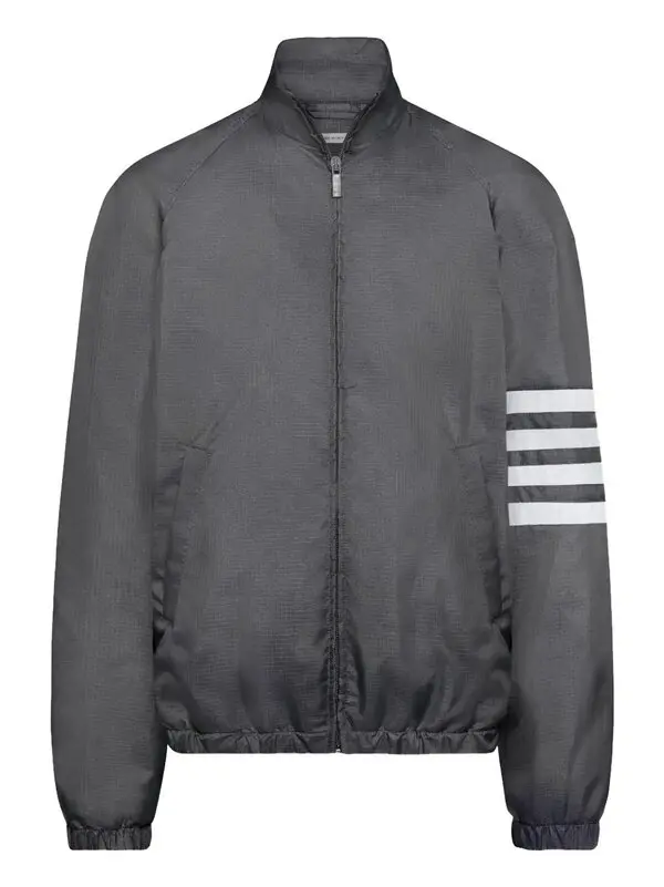 Thom Browne Ripstop Four-bar Stripe-detail Jacket - Grey