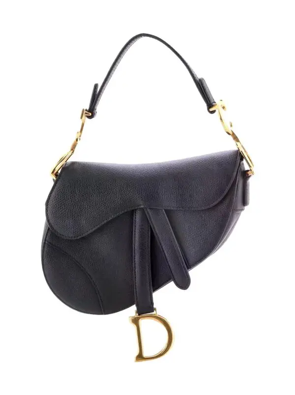 Dior Leather Saddle Shoulder Bag - Black