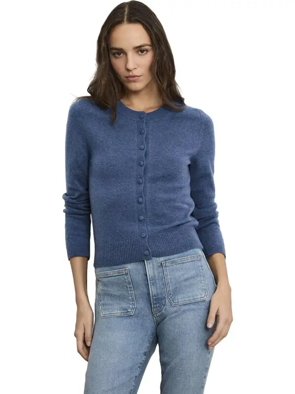 Veronica Beard Daro Cashmere Cardigan - Blue