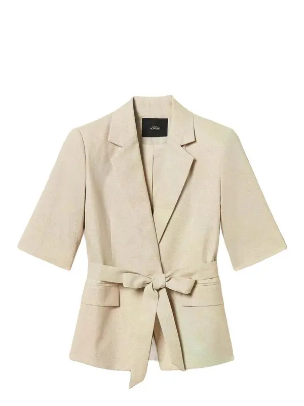 TWINSET Belted Short-sleeve Blazer - Neutrals