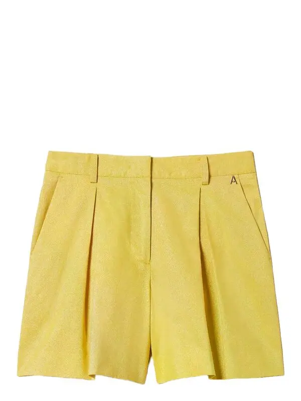TWINSET Lurex-detail Tailored Shorts - Yellow
