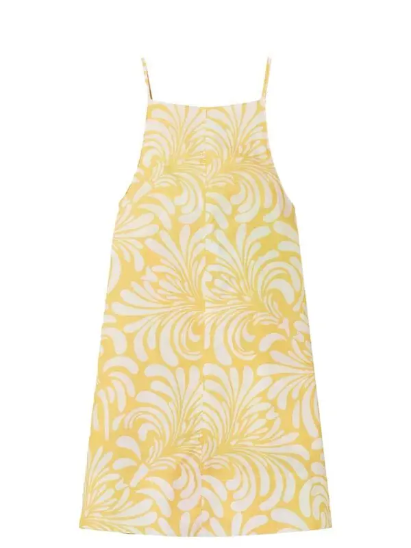TWINSET Botanical-print Mini Dress - Yellow