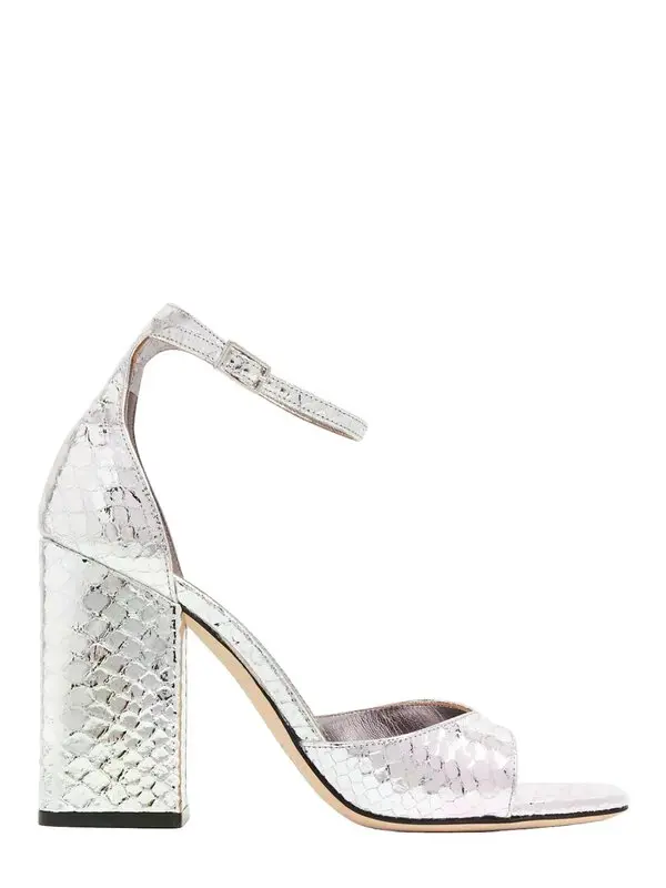 Paris Texas Fiona Metallic-finish Sandals - Silver