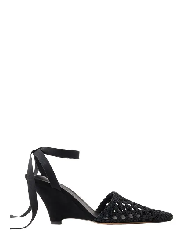 Jacquemus The H Leather Wedge Pumps - Black