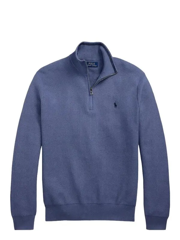 Polo Ralph Lauren Long Sleeve Cotton Half-zip Pullover - Capri Blue