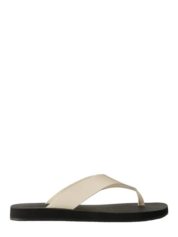 THE ROW Dune Classic Ginza Leather Flip Flops - Neutrals
