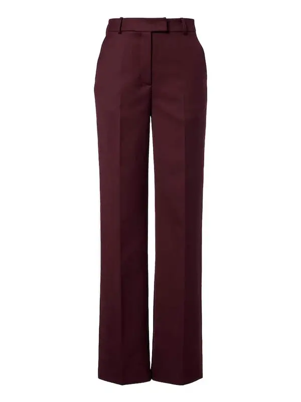 THE FRANKIE SHOP Lenora Straight Trousers - Burgundy