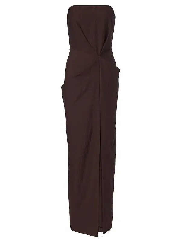 Staud Kara Gathered Gown - Brown