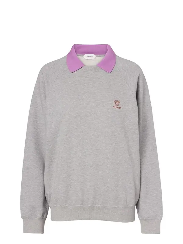 Versace Cotton Jersey Sweatshirt - Grey