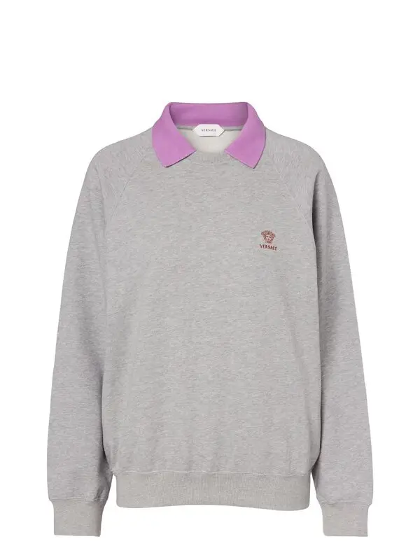 Versace Cotton Jersey Sweatshirt - Grey