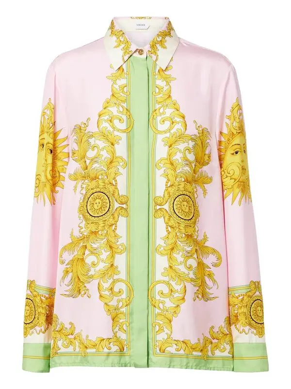 Versace Printed Silk Twill Shirt - Multicoloured