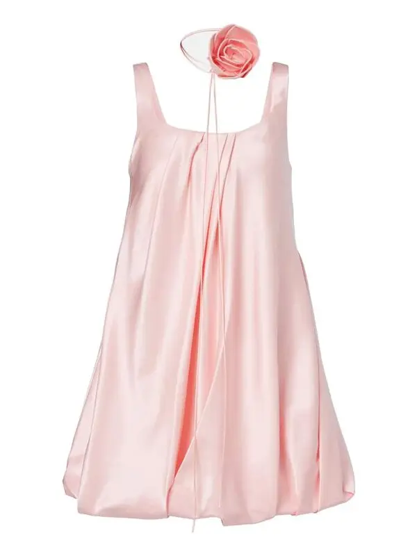 LEO LIN Suki Cotton And Silk Satin Minidress - Pink