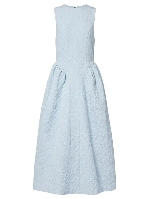 ROTATE BY BIRGER CHRISTENSEN Jacquard Midi Dress - Blue