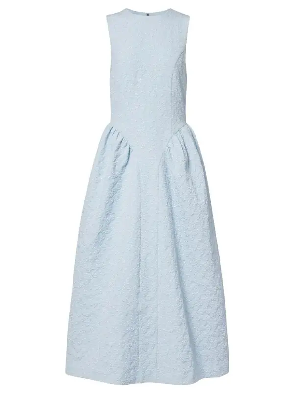ROTATE BY BIRGER CHRISTENSEN Jacquard Midi Dress - Blue