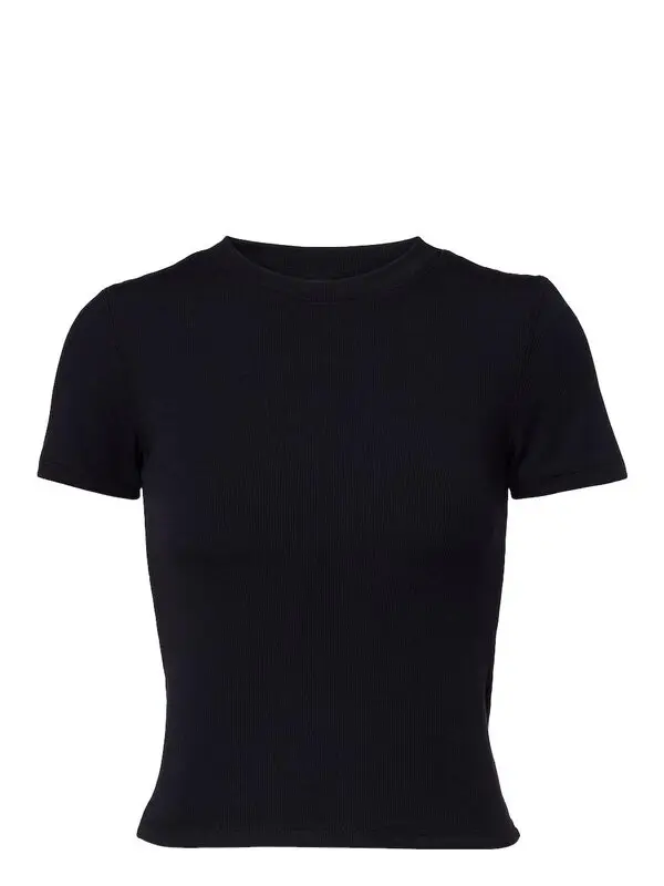 The Upside Shelter Ribbed-knit T-shirt - Black