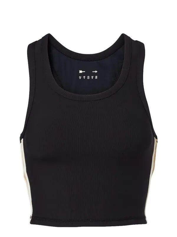 The Upside Arcadia Sophie Racerback Crop Top - Black