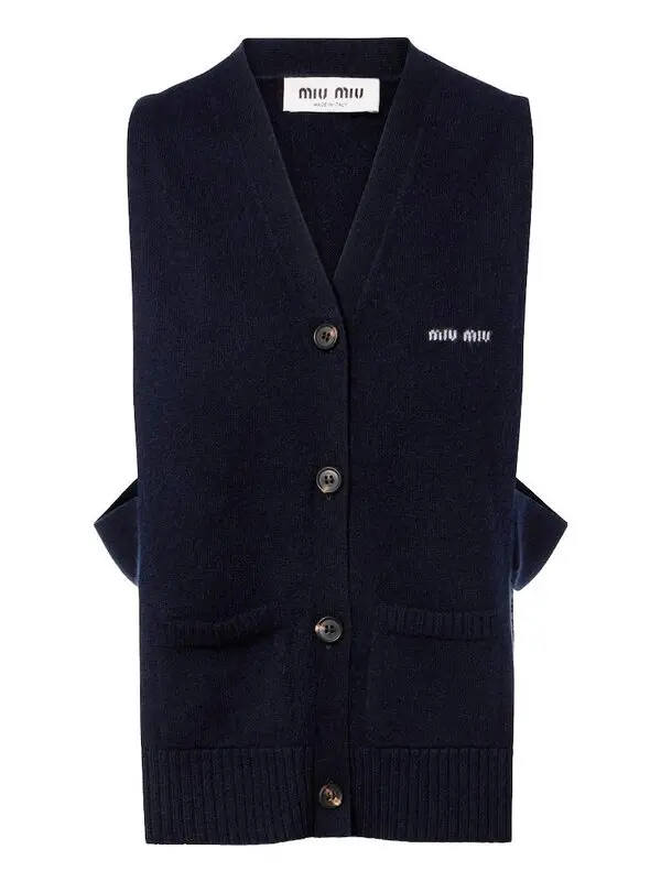 Miu Miu Cashmere Sweater Vest - Blue