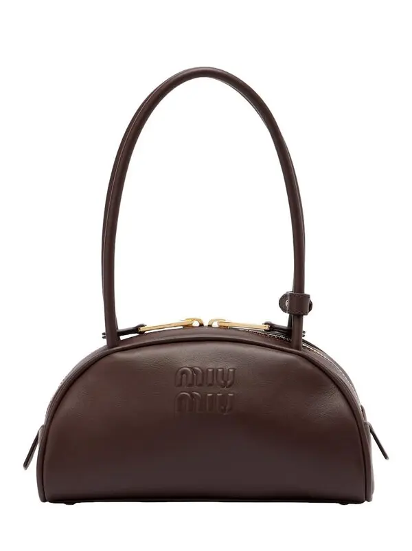 Miu Miu Small Leather Shoulder Bag - Brown